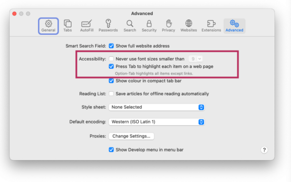 How to activate keyboard navigation on MacOS - The A11Y Collective
